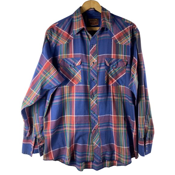 Rustler | Shirts | Vtg Rustler Xlong Tails Pearl Snap Western Shirt ...